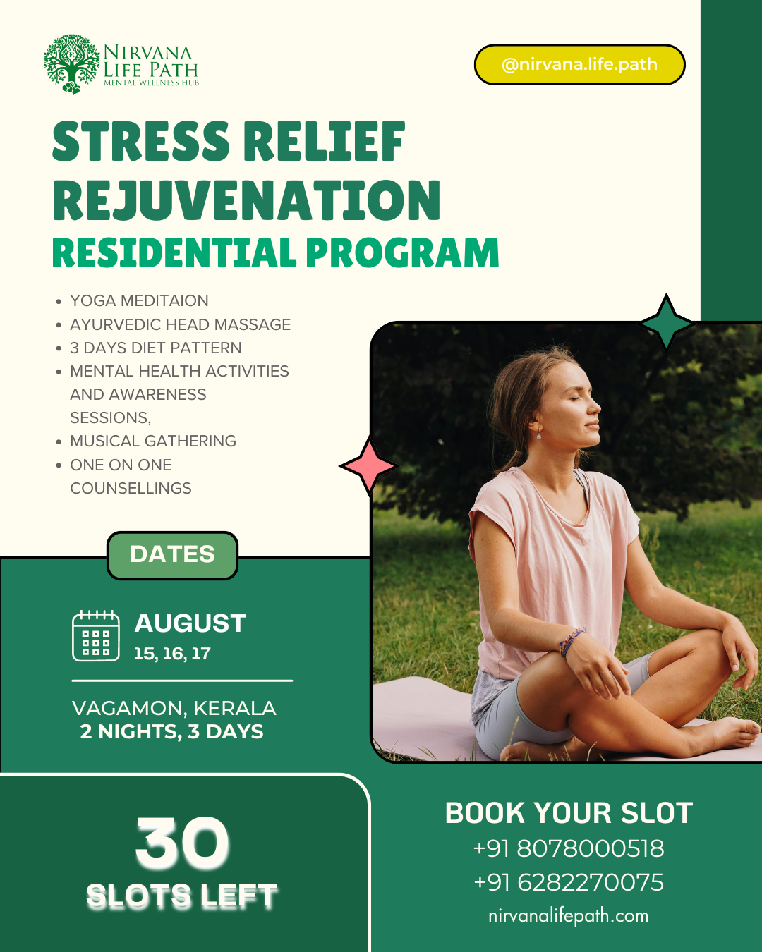 Upcoming events - Nirvana Life Path