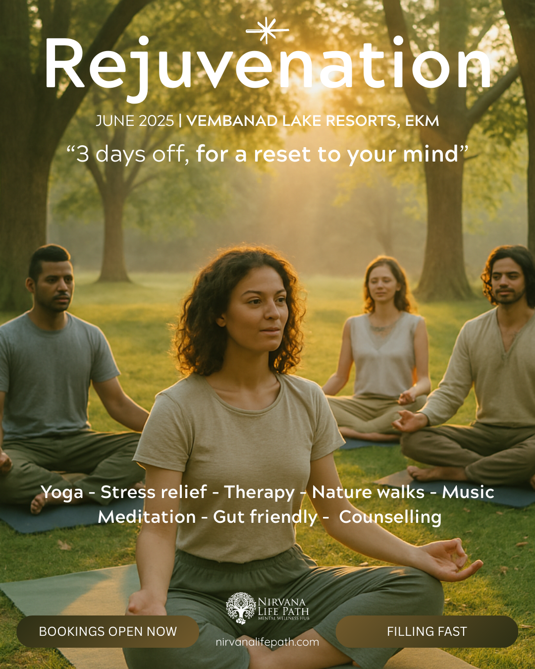 Rejuvenation 3 day retreat | Book you slot - Nirvana Life Path